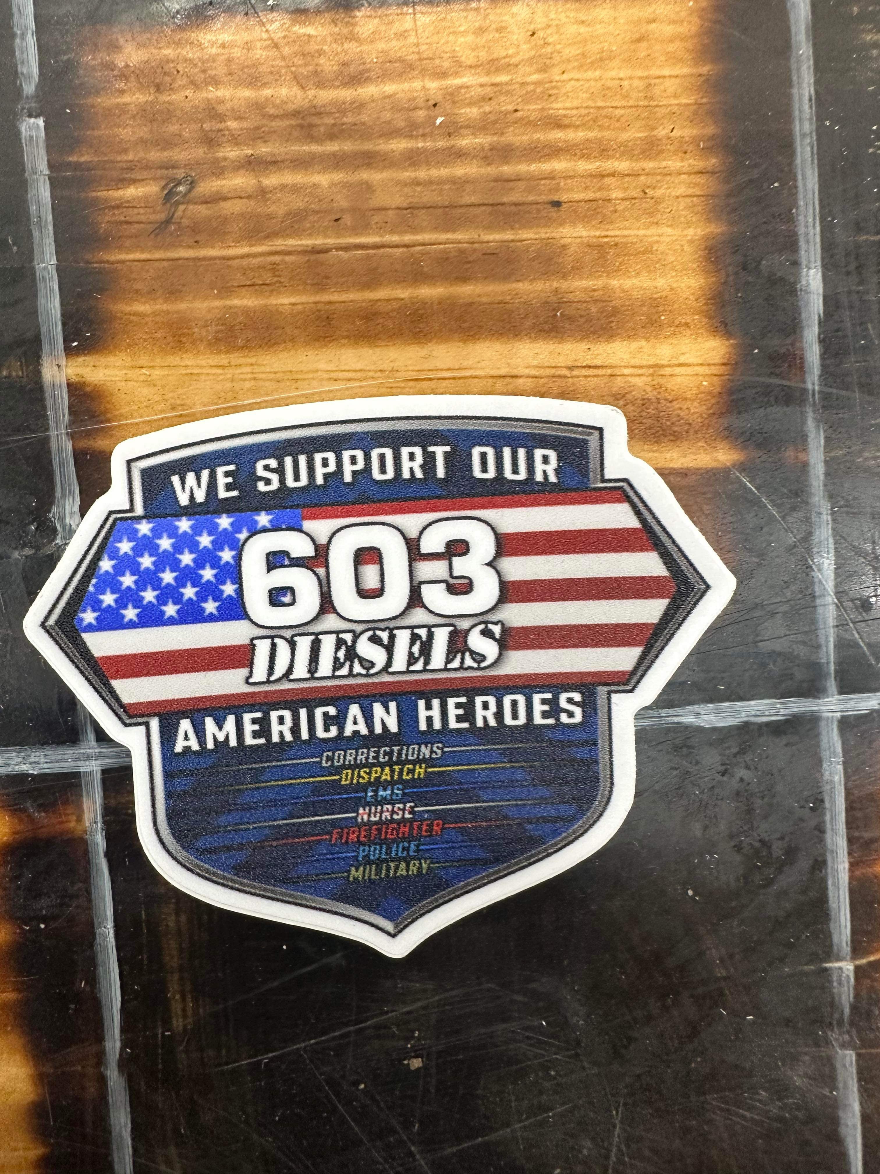 American Heroes Sticker – 603 DIESELS