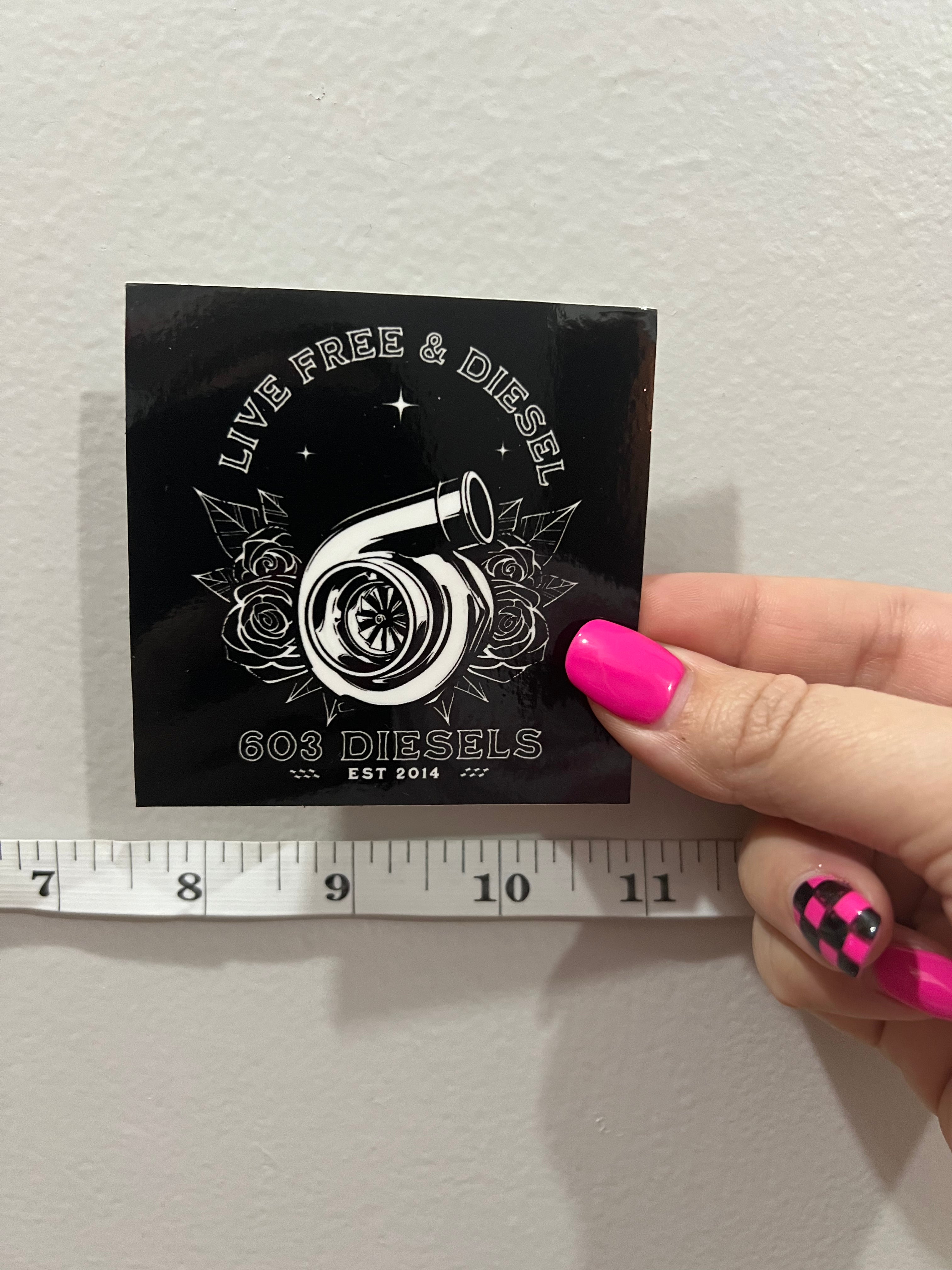 Floral Turbo Sticker – 603 DIESELS