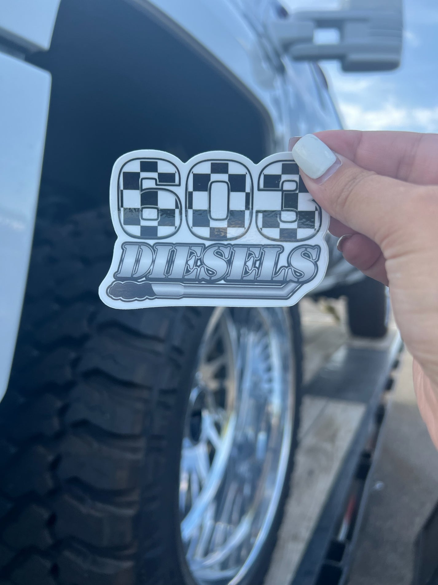 Checkered 603 Diesels Logo Sticker – 603 DIESELS